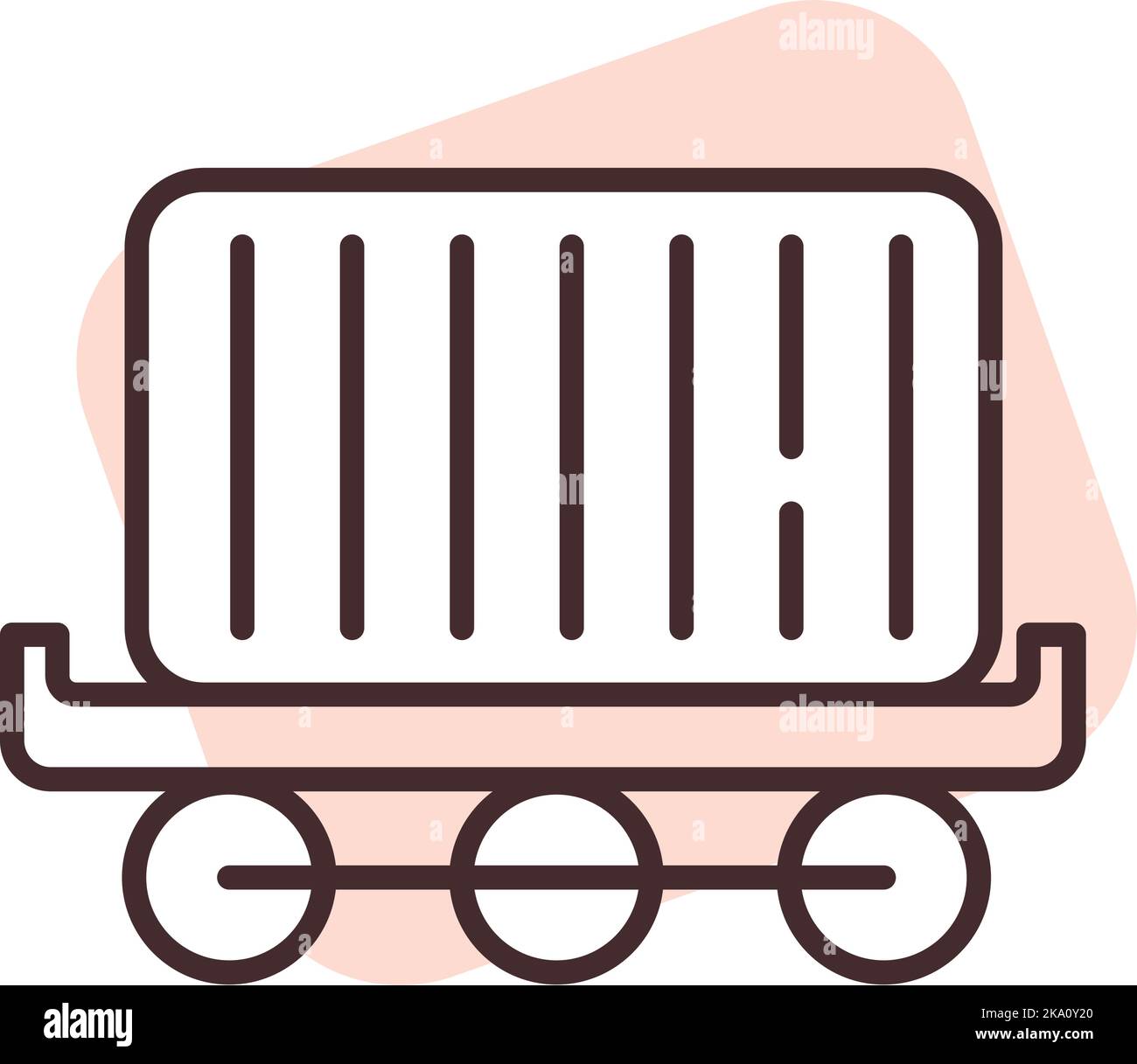 Delivery train, illustration or icon, vector on white background Stock ...