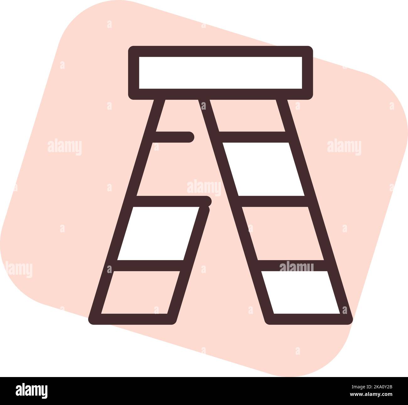 Construction ladder; illustration or icon; vector on white background ...