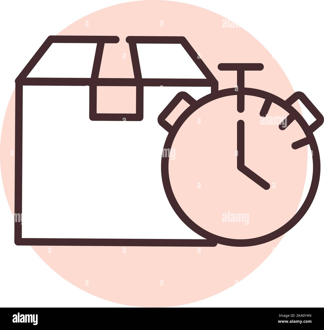 Delivery timer, illustration or icon, vector on white background Stock ...