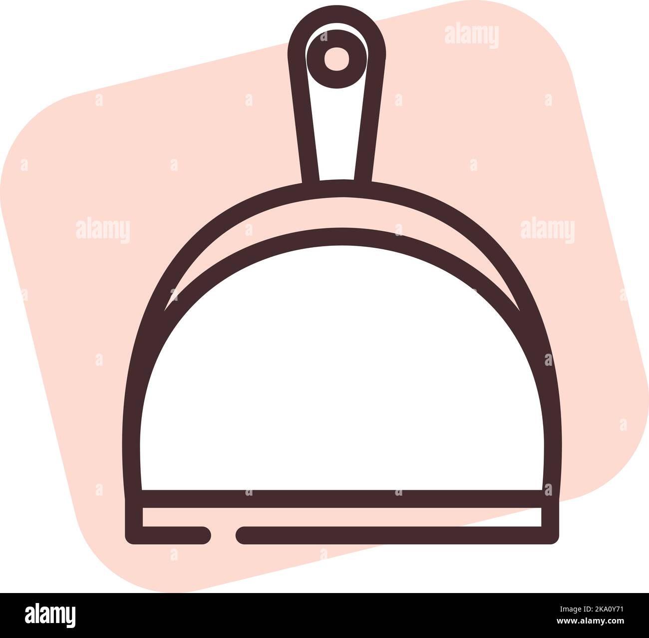 Cleaning dust pan, illustration or icon, vector on white background ...