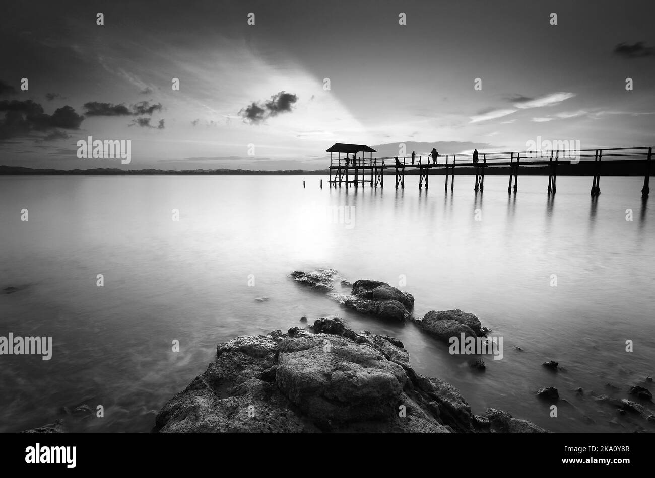 Standing on jetty Black and White Stock Photos & Images - Alamy