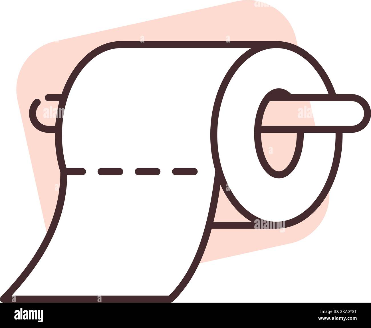 Cleaning paper wipes, illustration or icon, vector on white background ...