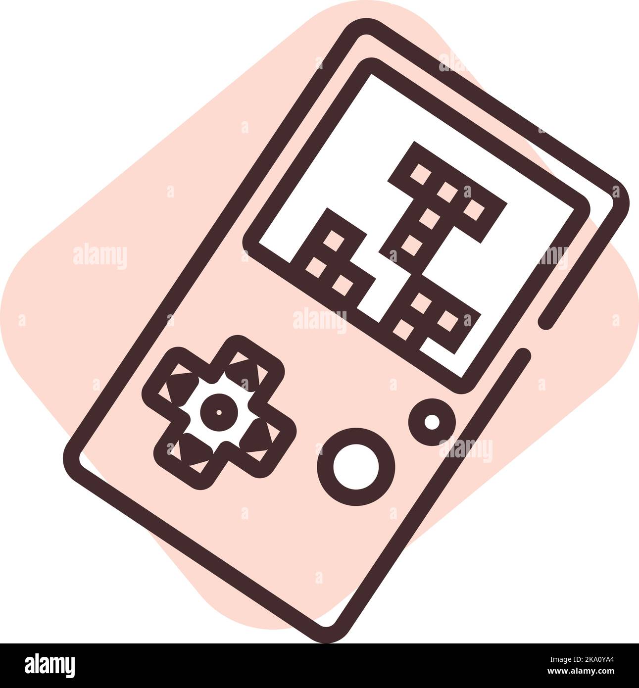 Electronics tetris, illustration or icon, vector on white background ...