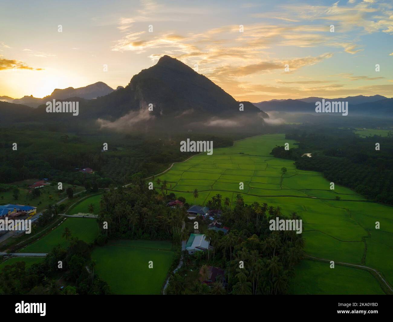 Aerial view of Mount Pulai, Baling Kedah during sunrise Stock Photo - Alamy