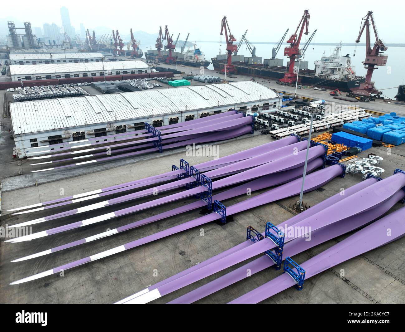 LIANYUNGANG, CHINA - OCTOBER 31, 2022 - An aerial photo shows a large ...