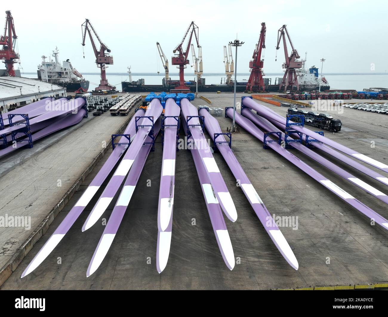 LIANYUNGANG, CHINA - OCTOBER 31, 2022 - An aerial photo shows a large ...