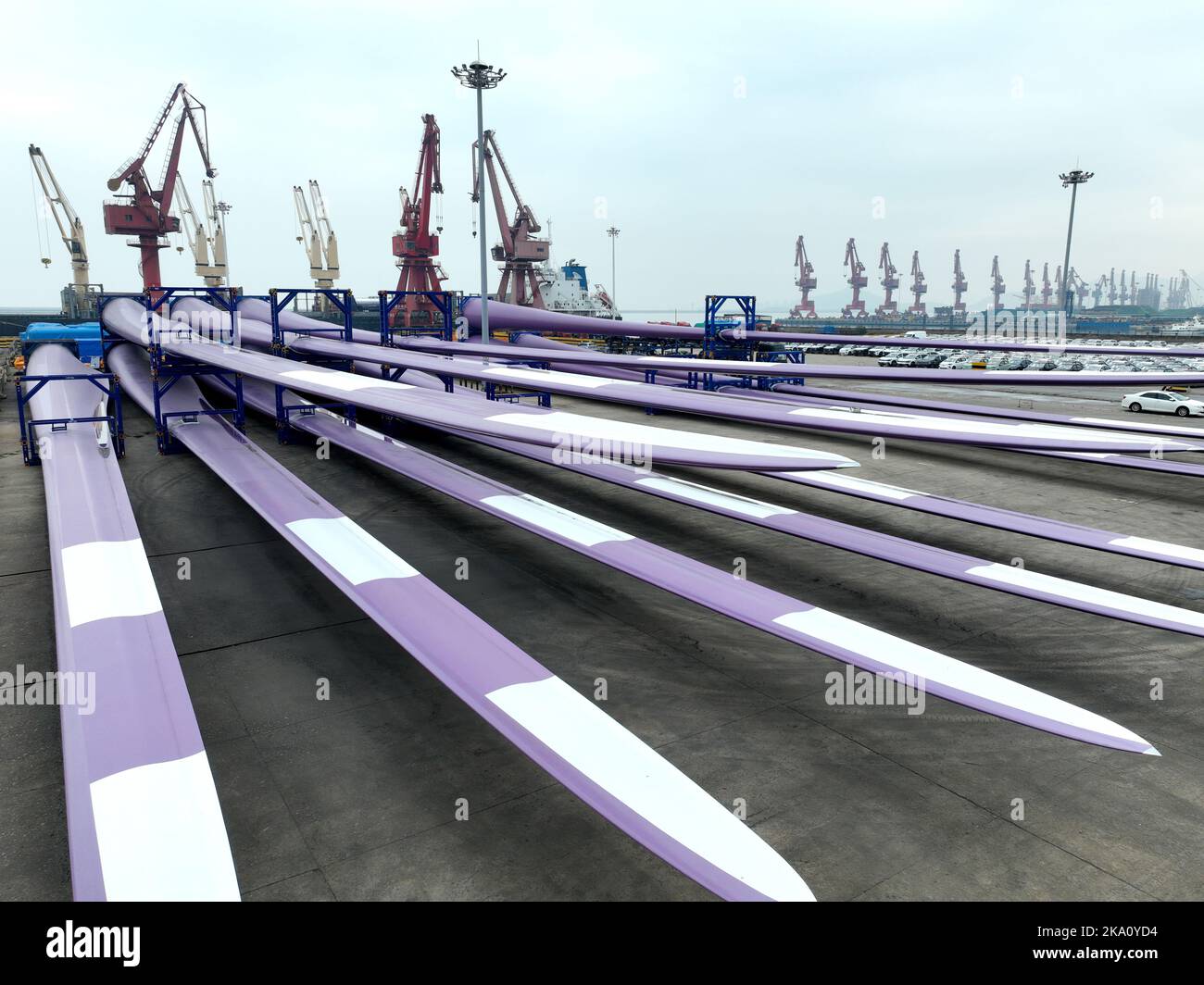 LIANYUNGANG, CHINA - OCTOBER 31, 2022 - An aerial photo shows a large ...