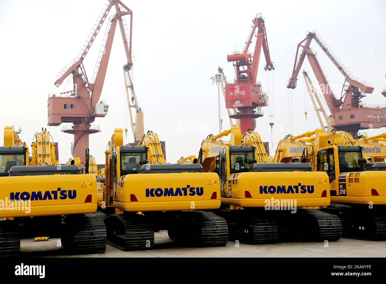 LIANYUNGANG, CHINA - OCTOBER 31, 2022 - An aerial photo shows a large ...