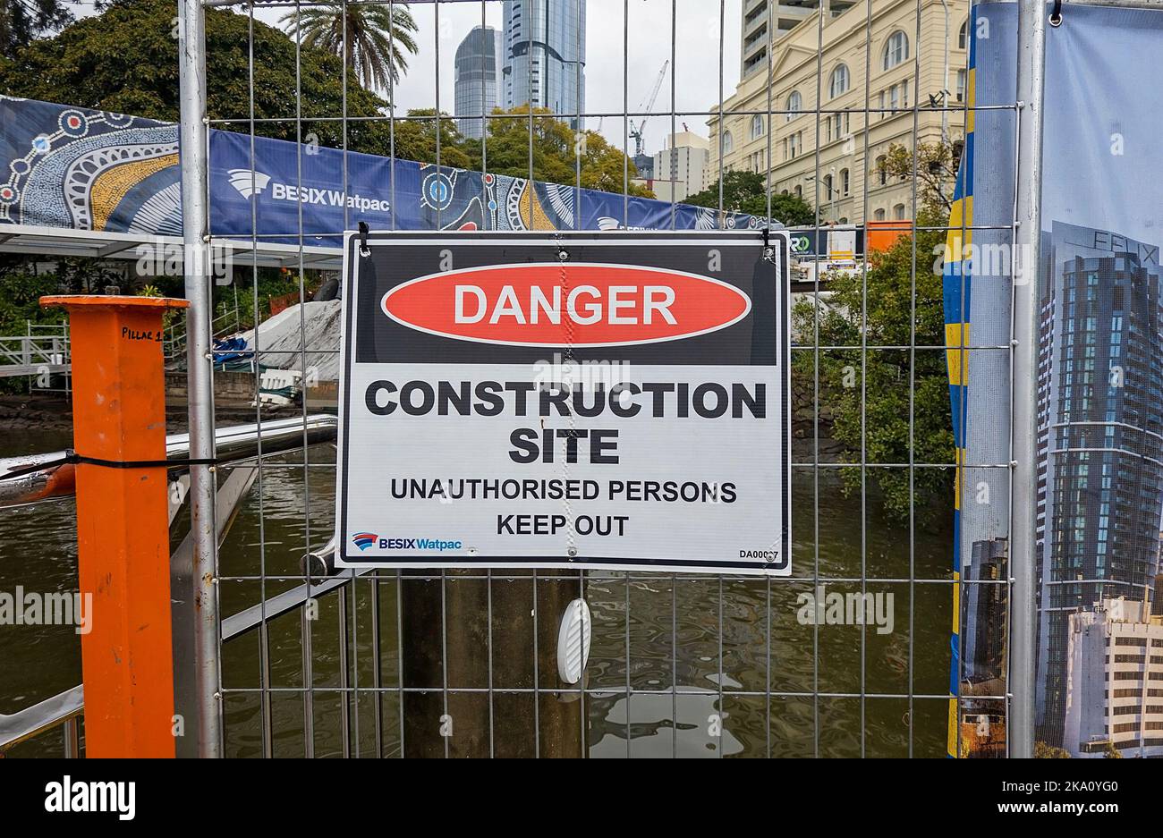 Brisbane, Queensland, Australia - August 2022: Construction site ...
