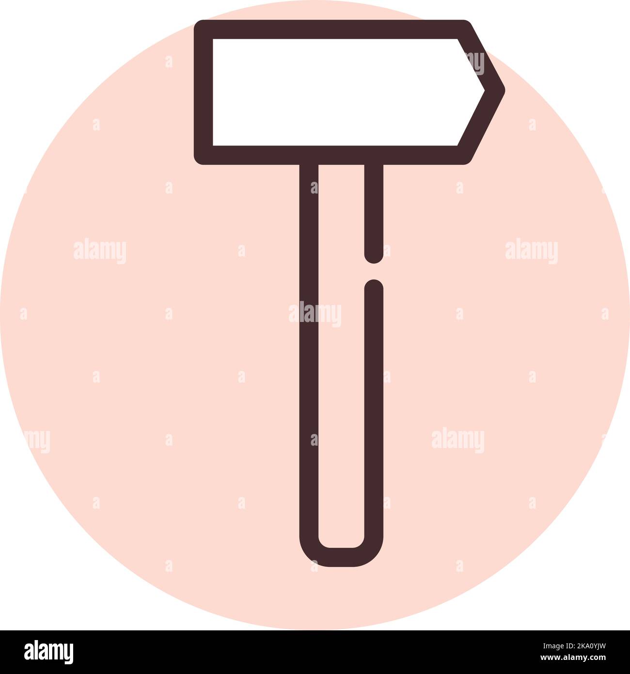 Construction rubber hammer; illustration or icon; vector on white ...