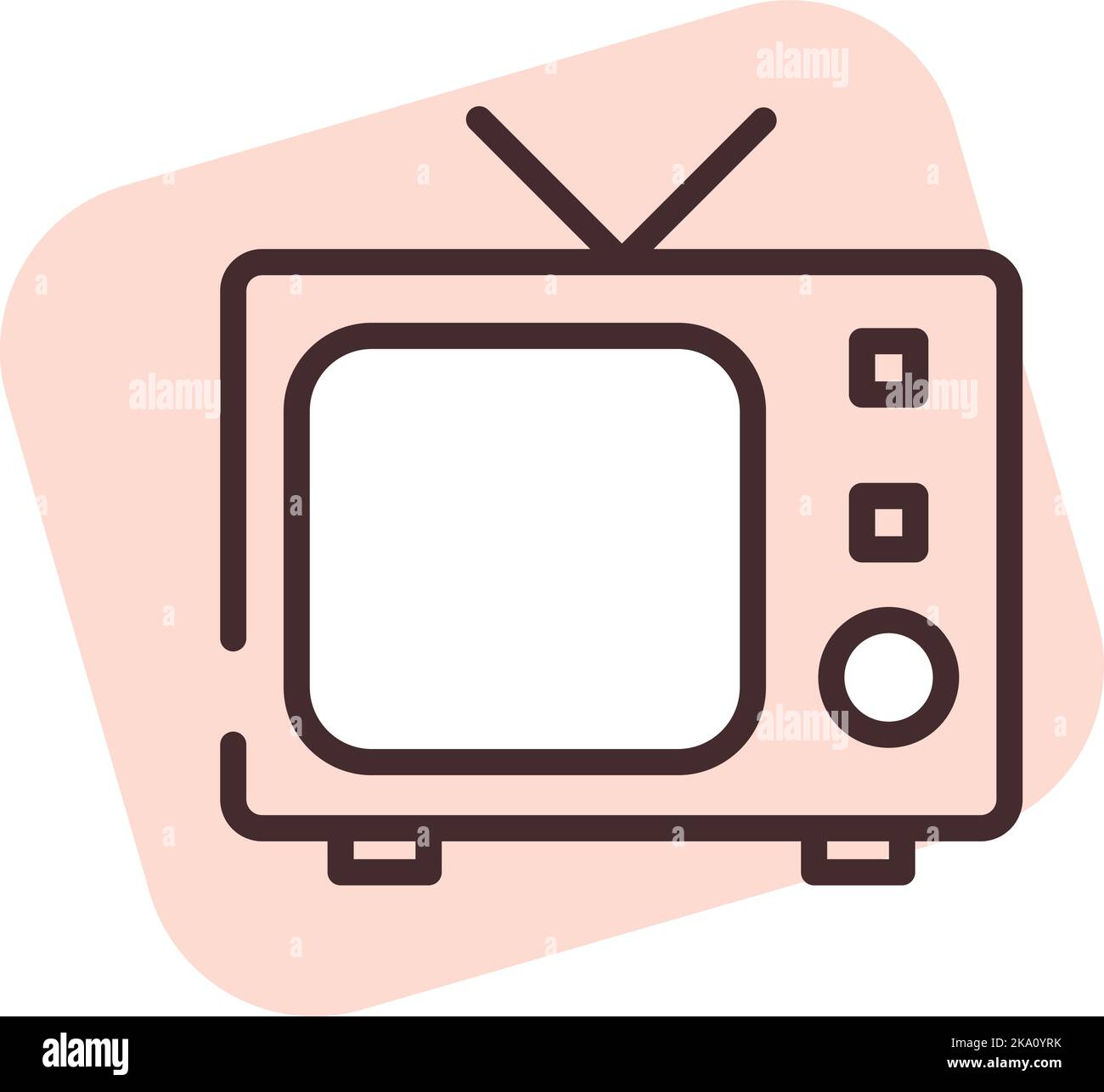 Electronics Tv, illustration or icon, vector on white background Stock ...