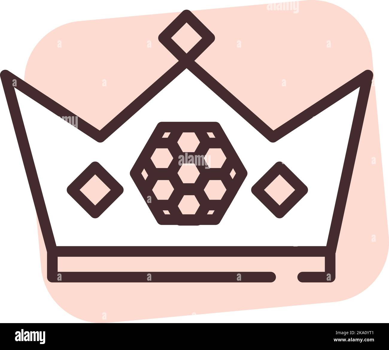 Event crowning, illustration or icon, vector on white background Stock ...