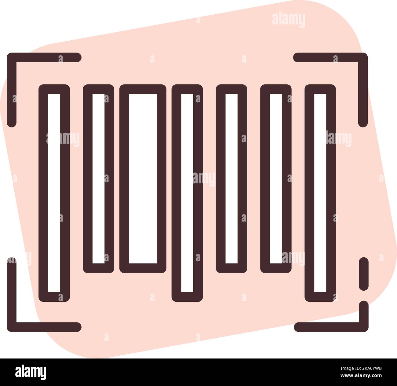 Delivery barcode, illustration or icon, vector on white background ...