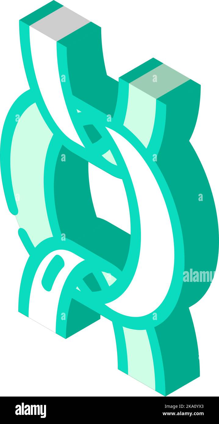 belcher rolo chain isometric icon vector illustration Stock Vector ...