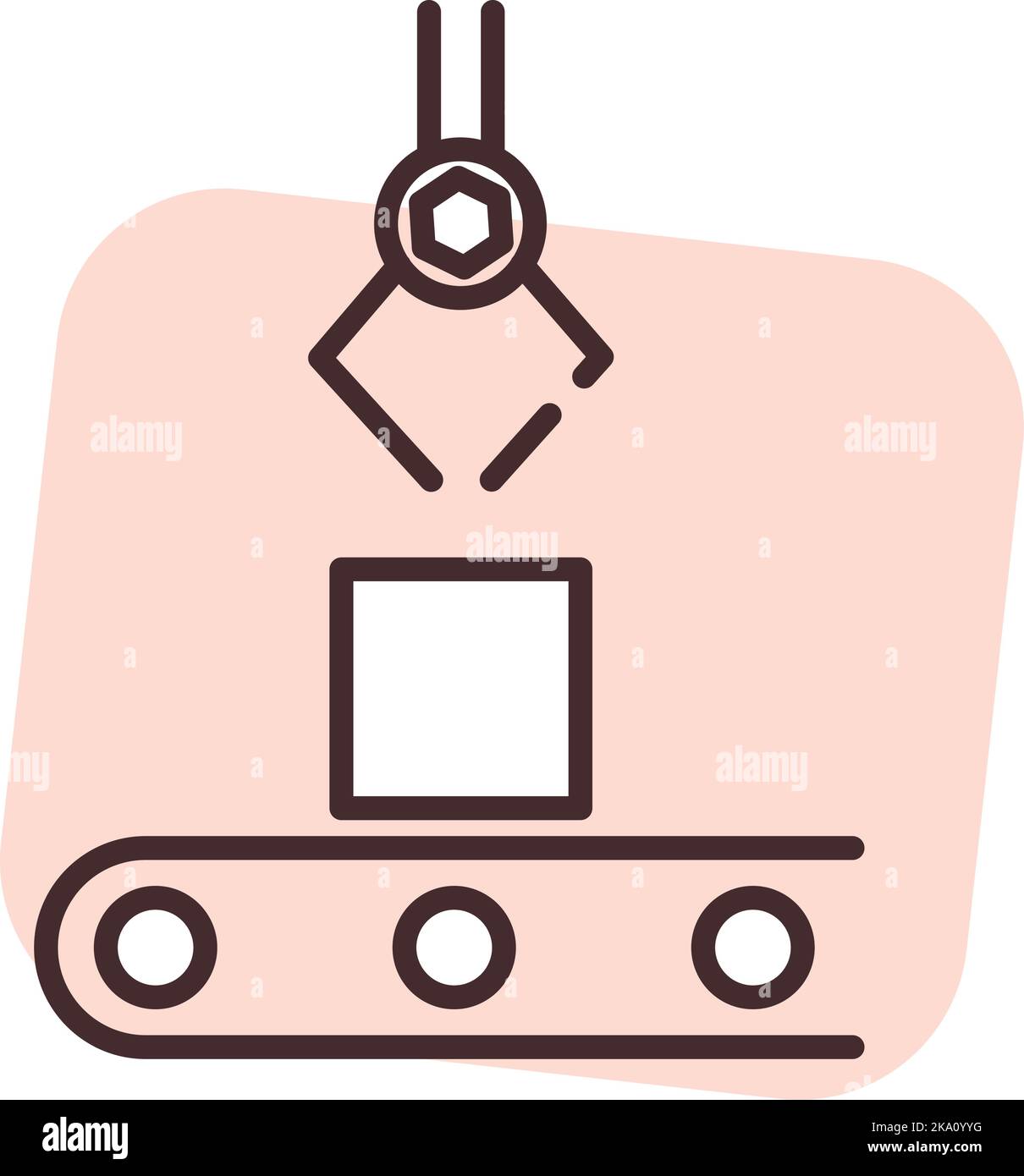 Delivery parcle, illustration or icon, vector on white background Stock ...