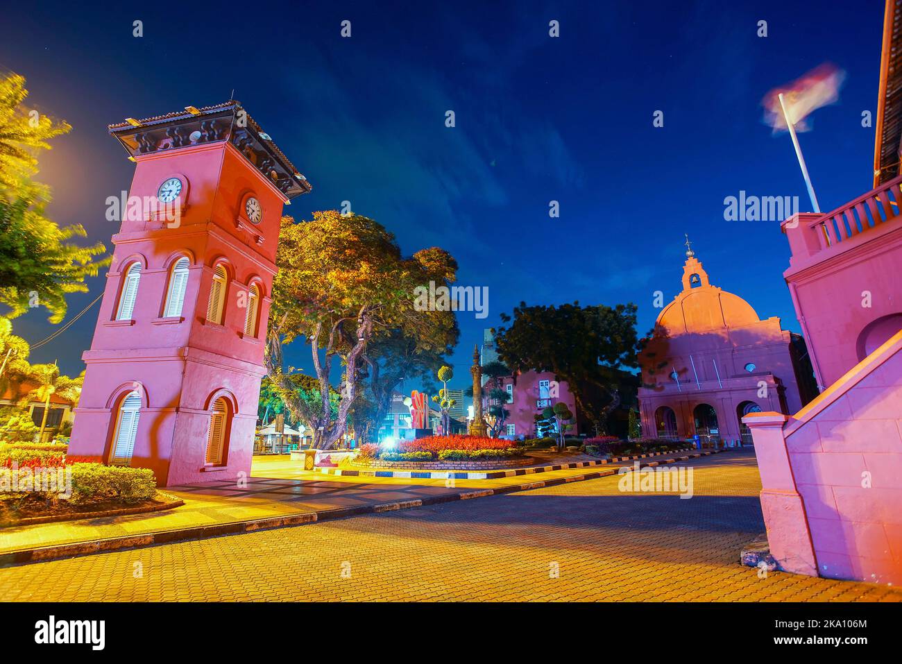The oriental red building in Melaka, Malacca, Malaysia Stock Photo - Alamy