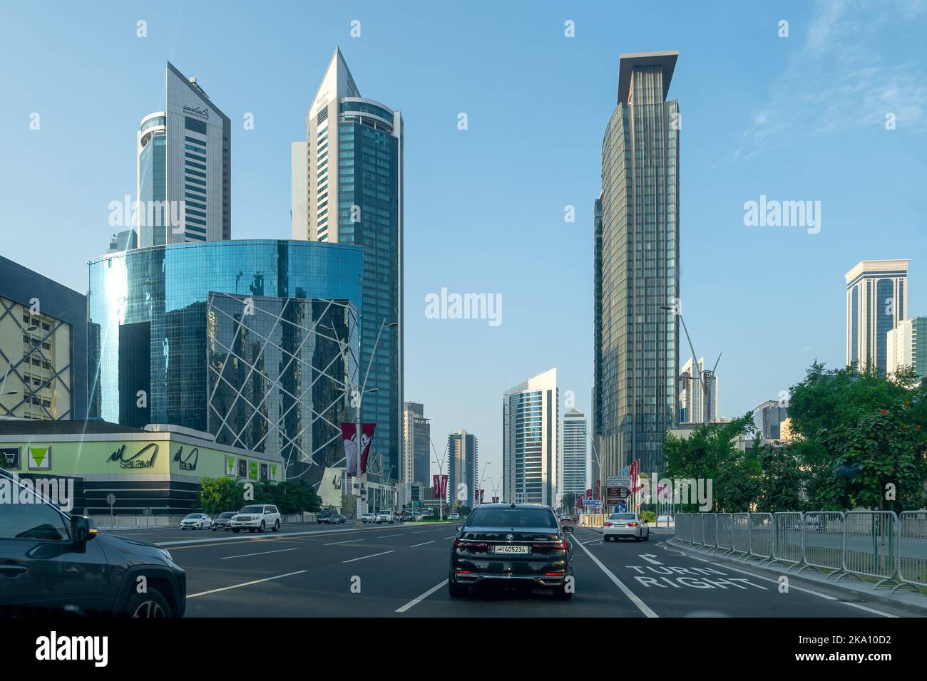Doha's Corniche in West Bay on Dec 9, 2018 in Doha, Qatar. The Doha ...