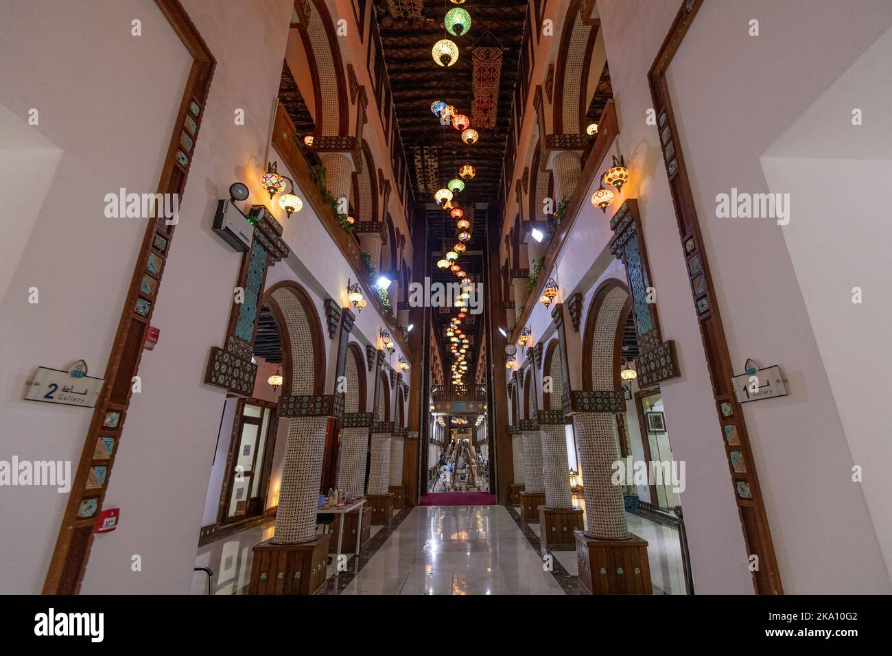 Souq Waqif Art Center inside Souq Waqif, old traditional market. The ...
