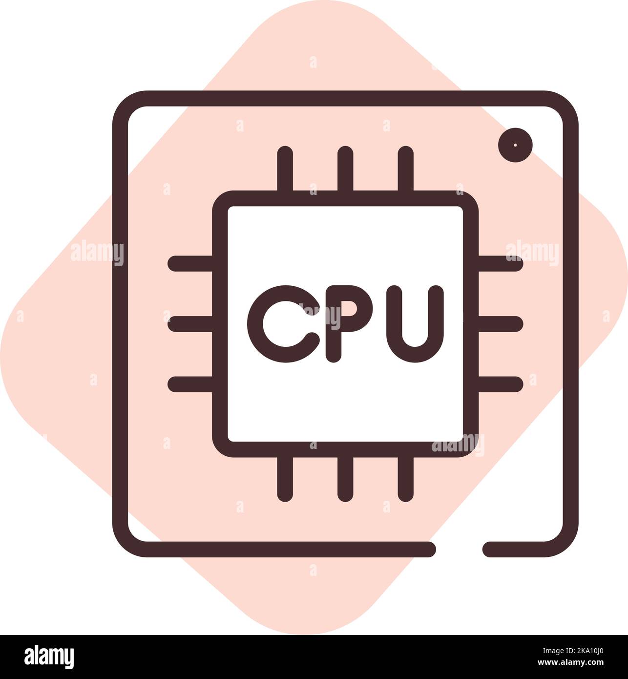 Cpu chip on motherboard vector hi-res stock photography and images - Alamy