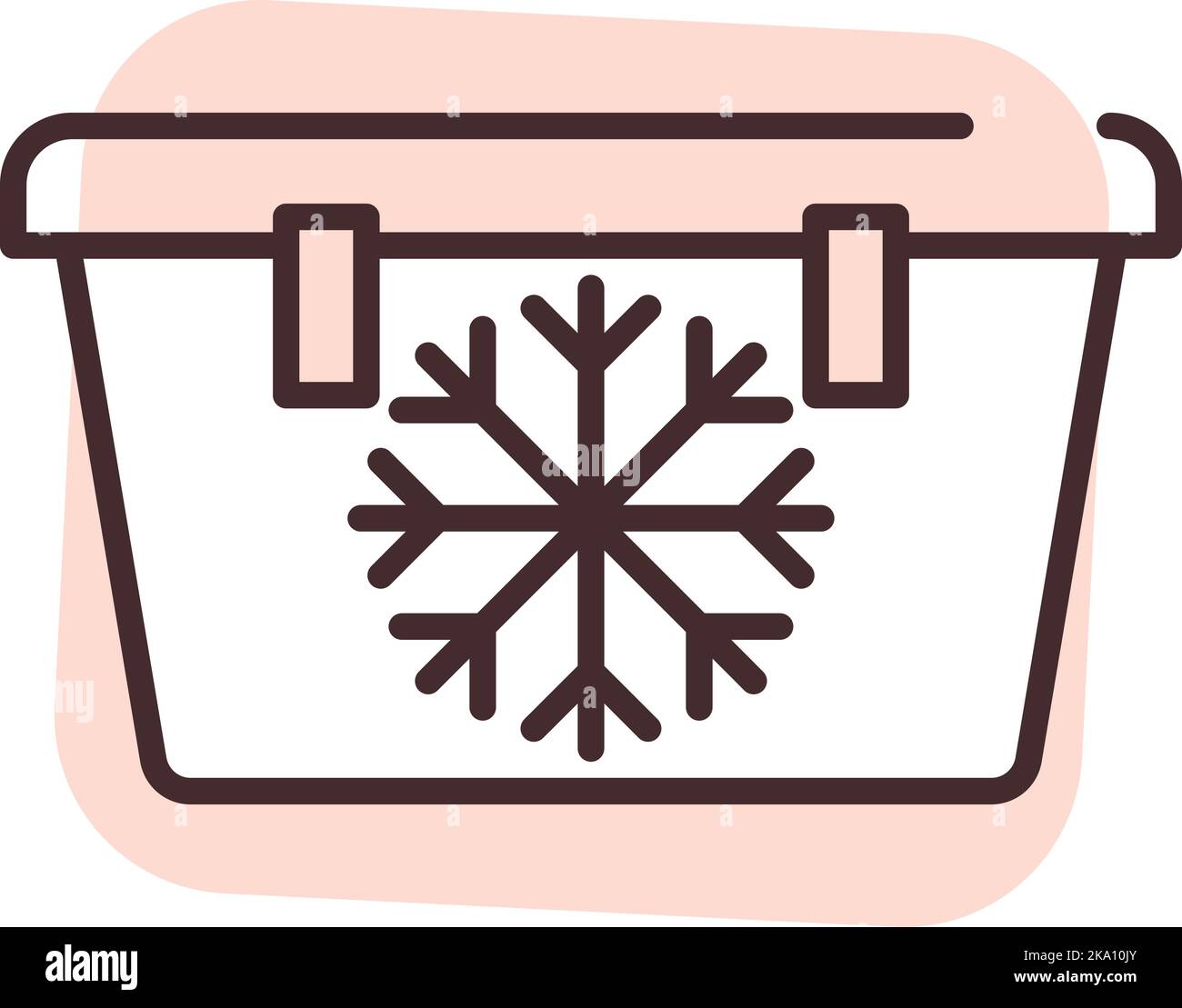 Food shippment freezer, illustration or icon, vector on white background Stock Vector Image ...