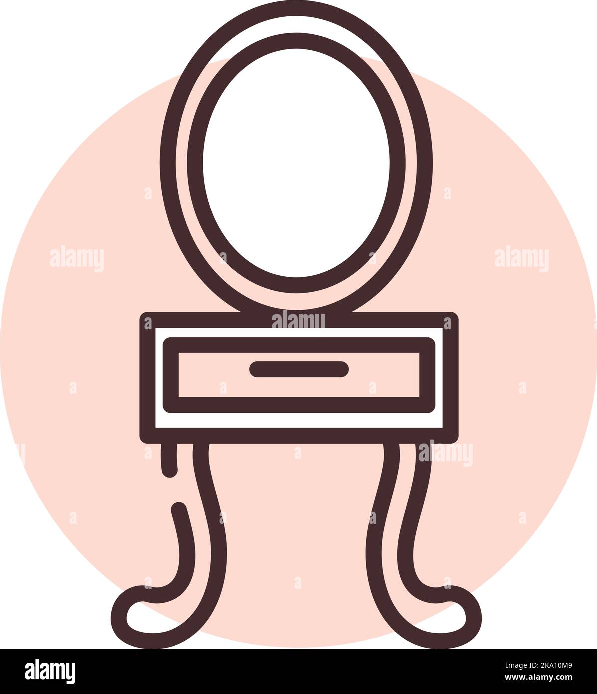 Furniture dresser, illustration or icon, vector on white background ...