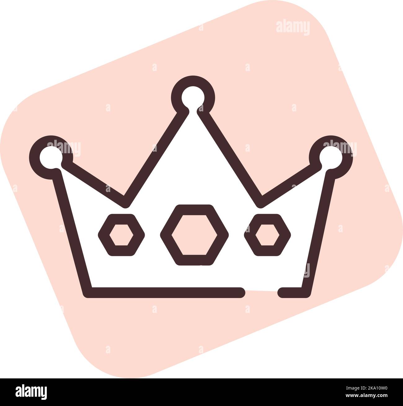 Event crown, illustration or icon, vector on white background Stock ...