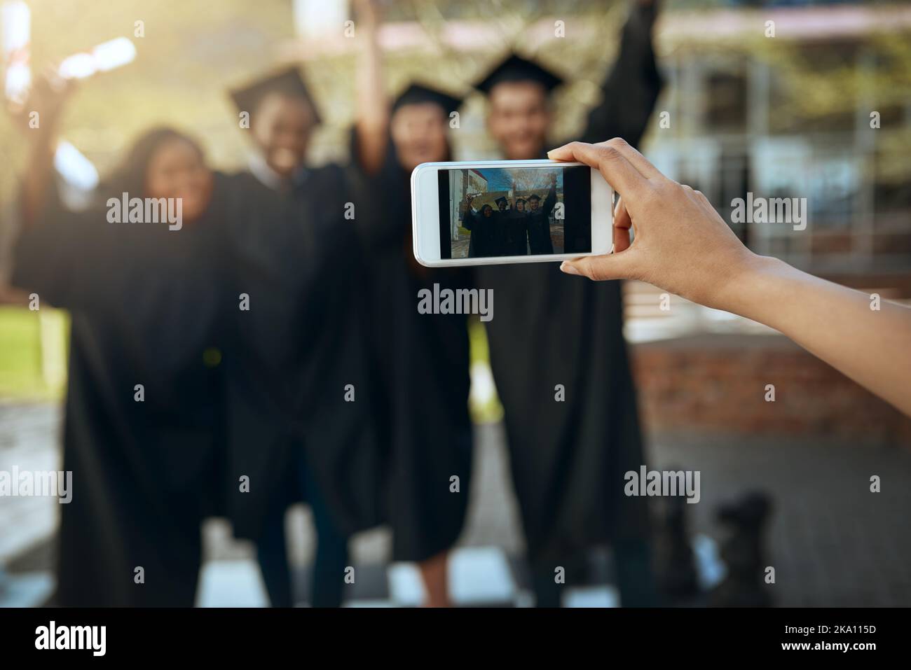Snapshots from the graduation ceremony. a group of students taking ...