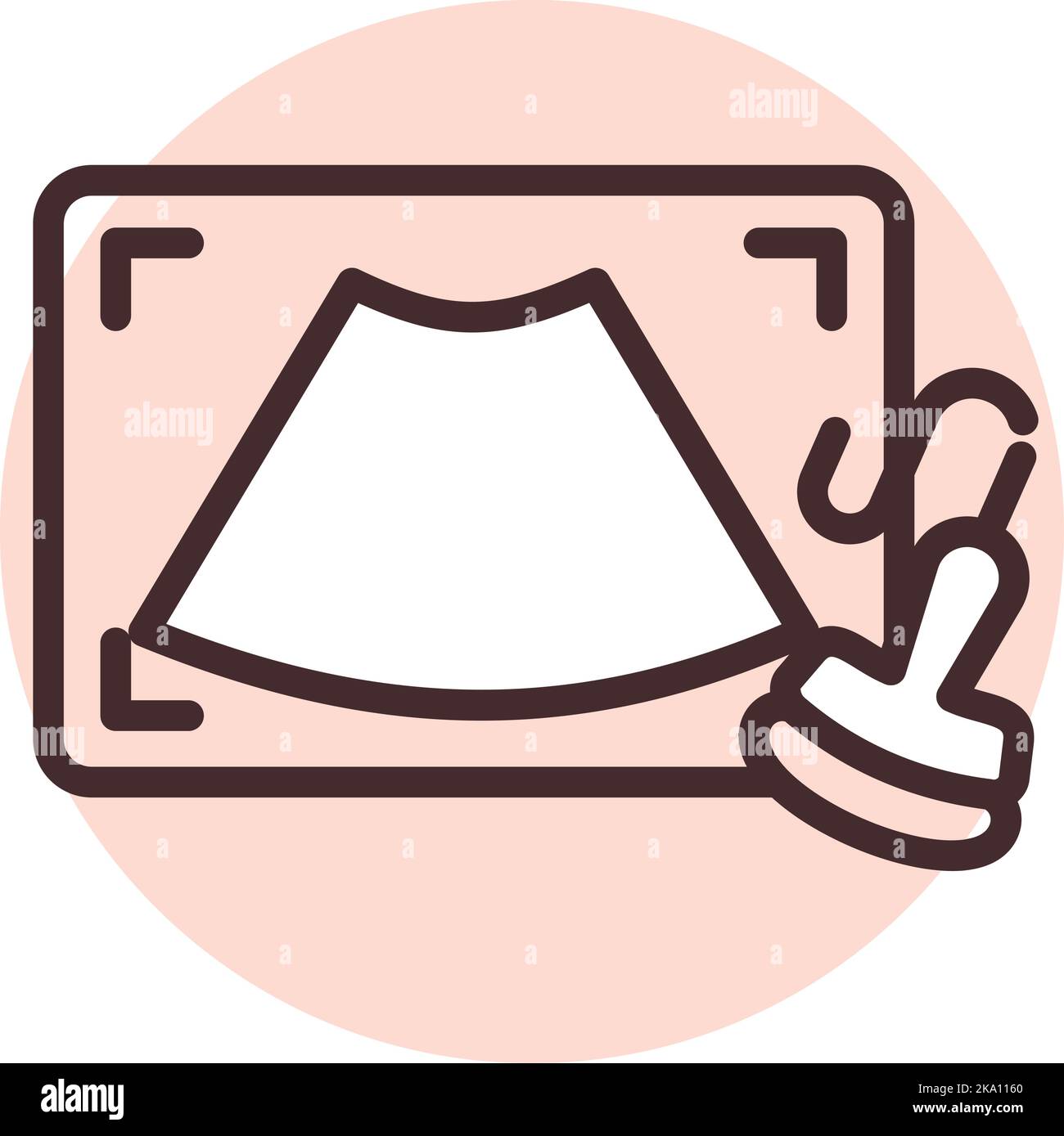 Health ultrasound, illustration or icon, vector on white background ...