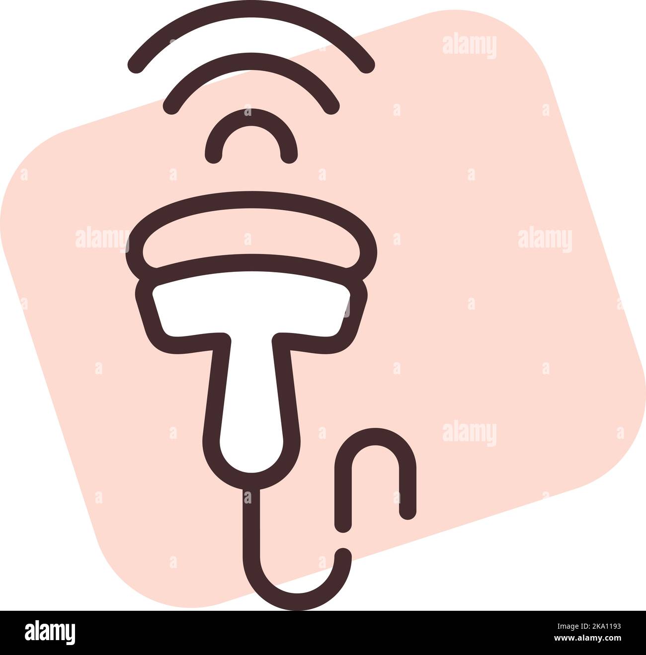 Health ultrasound, illustration or icon, vector on white background ...