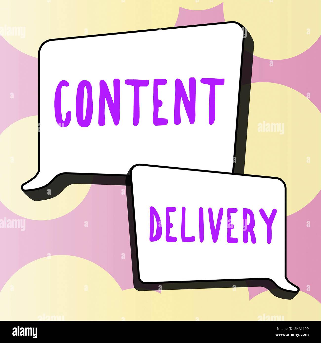 Writing displaying text Content Delivery. Internet Concept method for studying documents and ...