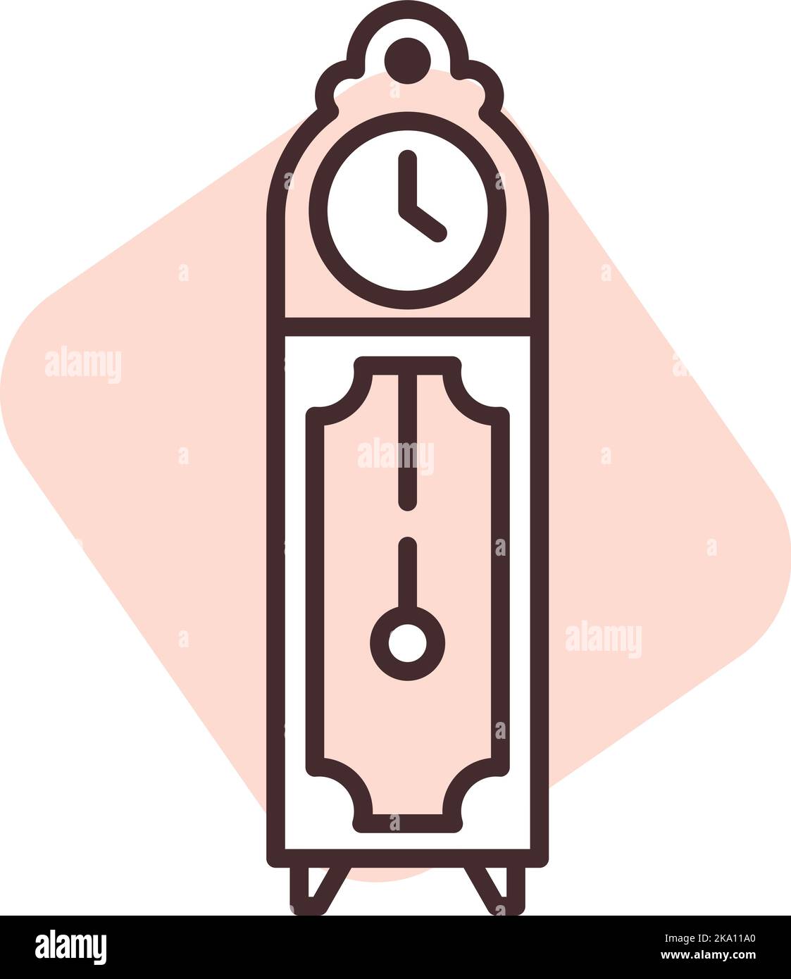 Vintage grandfather clock illustration Cut Out Stock Images & Pictures ...