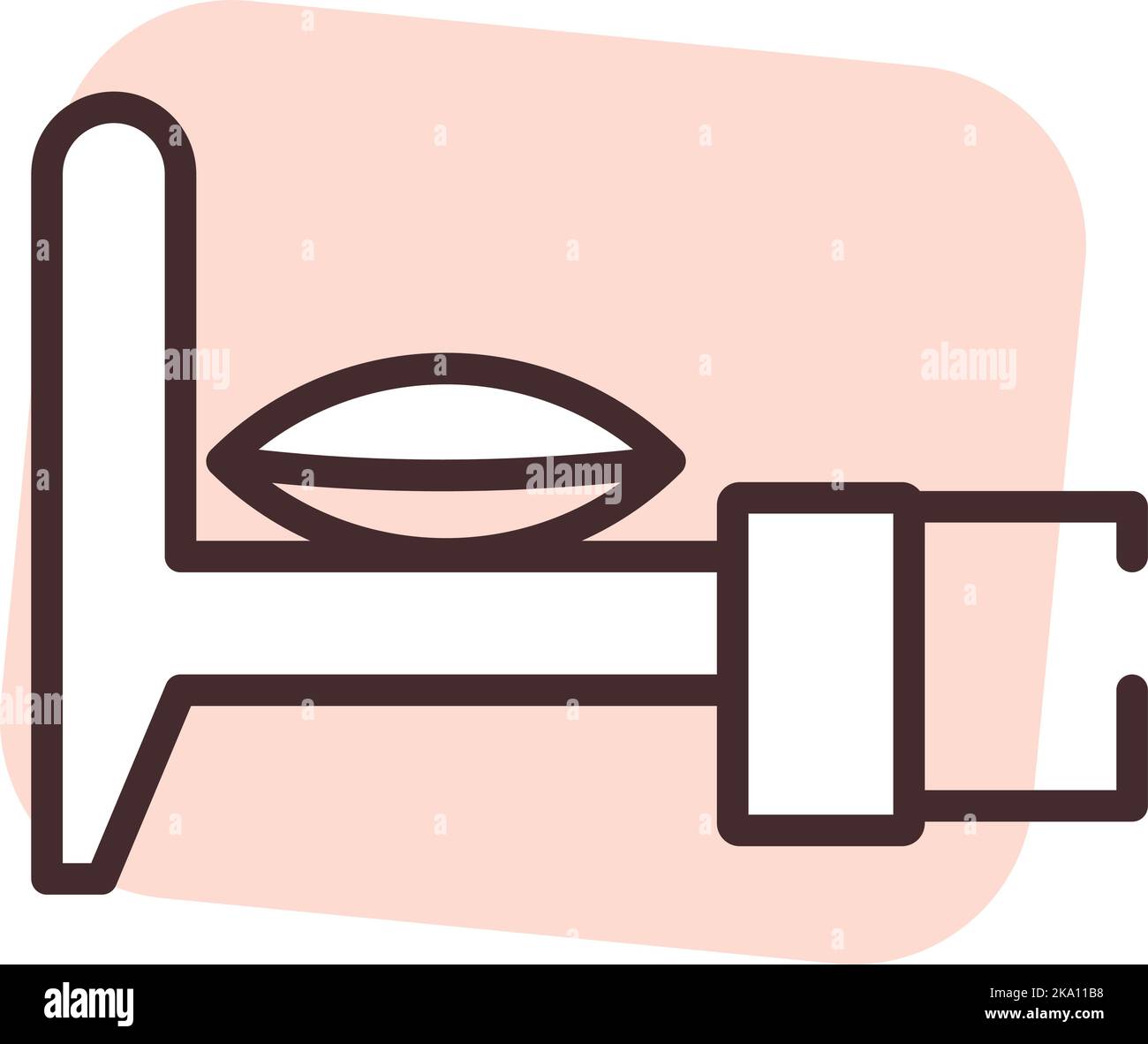 Comfortable bed home icon Cut Out Stock Images & Pictures - Alamy