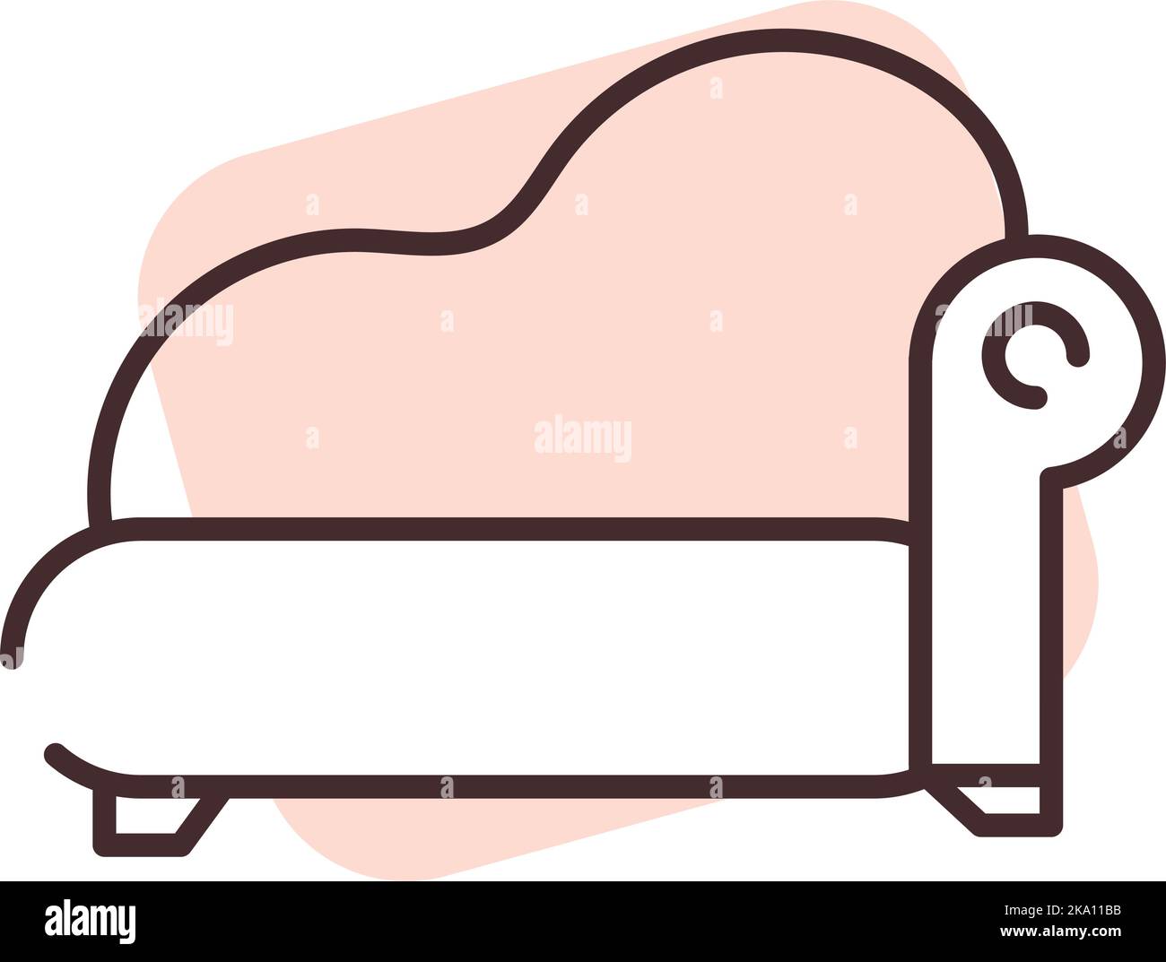 Furniture sofa, illustration or icon, vector on white background Stock ...