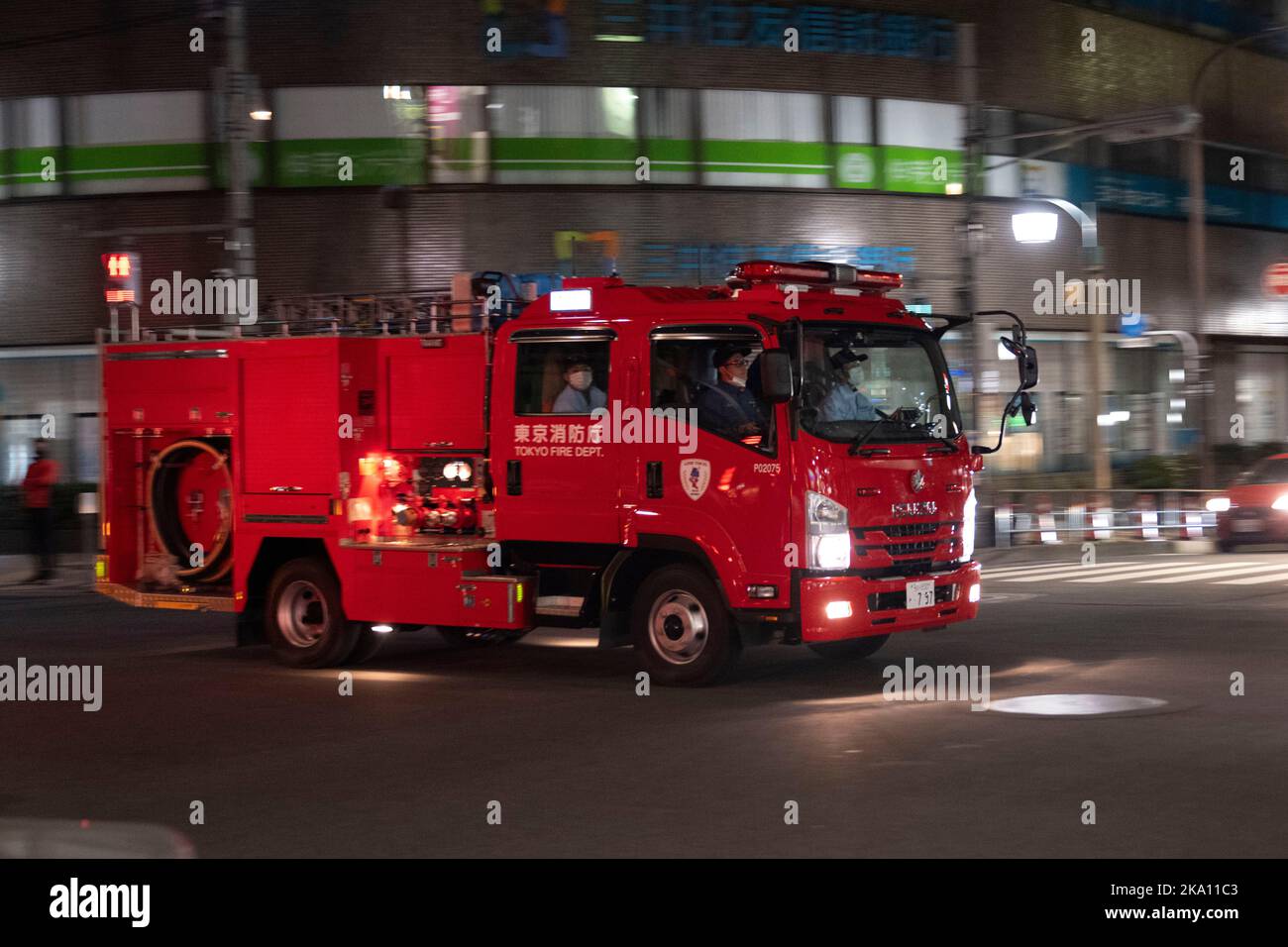 Tokyo, Japan. 30th Oct, 2022. An Isuzu-manufactured fire truck fire ...