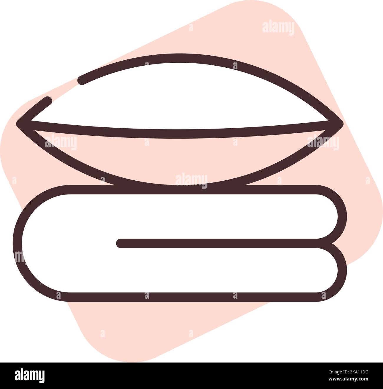 Home textile sleeping pillows, illustration or icon, vector on white background Stock Vector ...