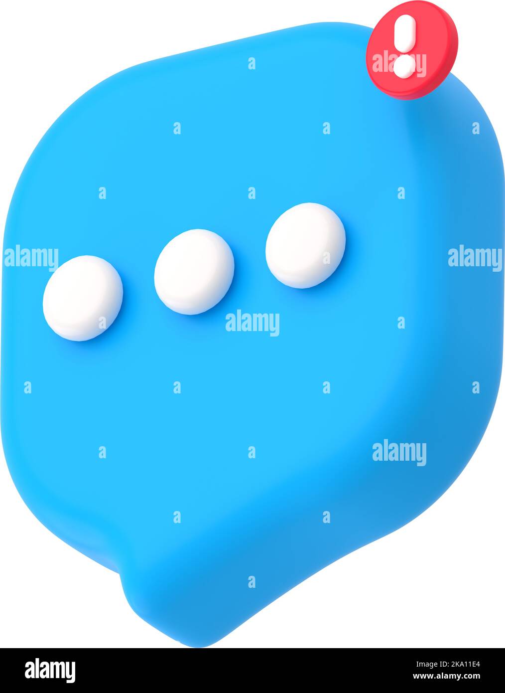 3d Render Notification Speech Bubble Isolated New Income Message Balloon Dialogue And Chat Box