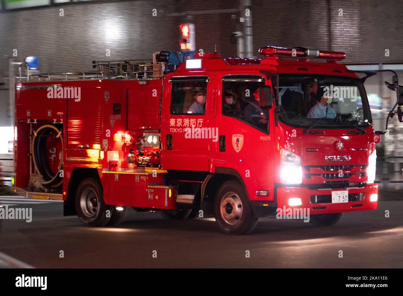 Tokyo, Japan. 30th Oct, 2022. An Isuzu-manufactured fire truck fire ...