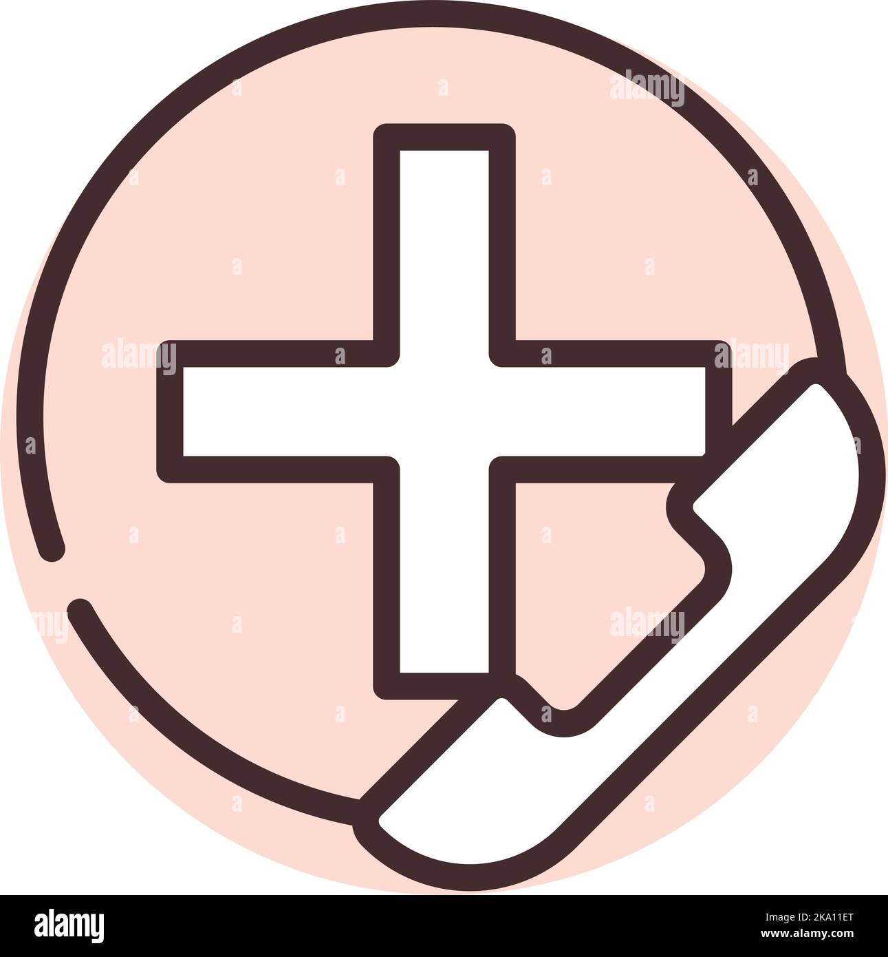 Hospital call, illustration or icon, vector on white background Stock ...