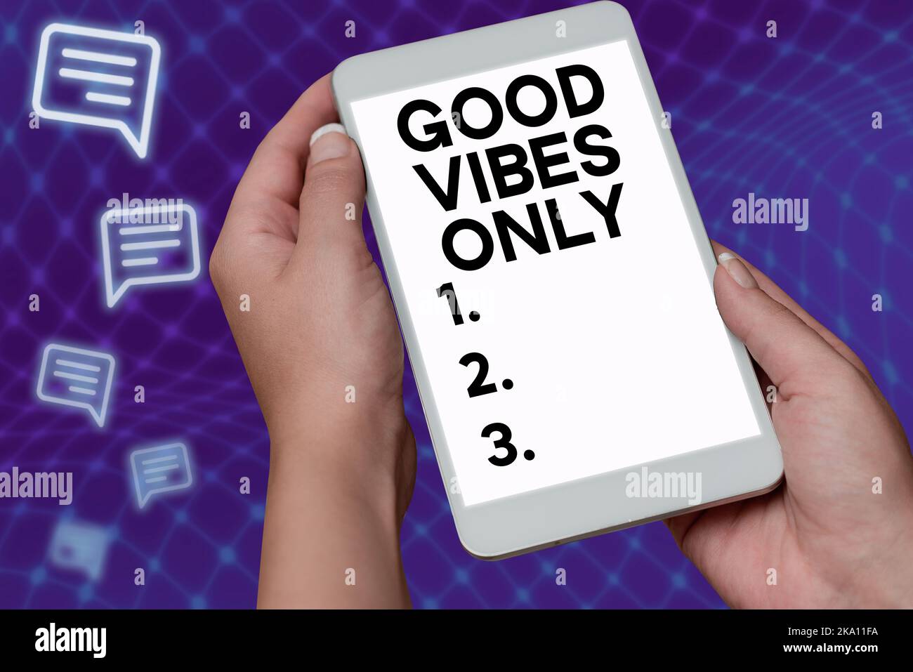 Inspiration showing sign Good Vibes Only. Concept meaning a positive ...