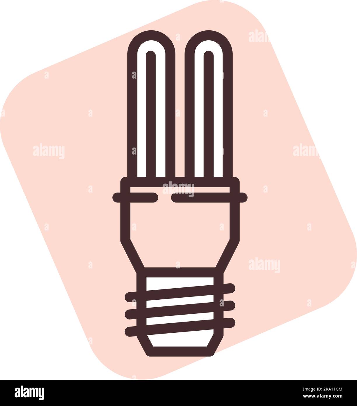 Light LED lamp, illustration or icon, vector on white background Stock ...