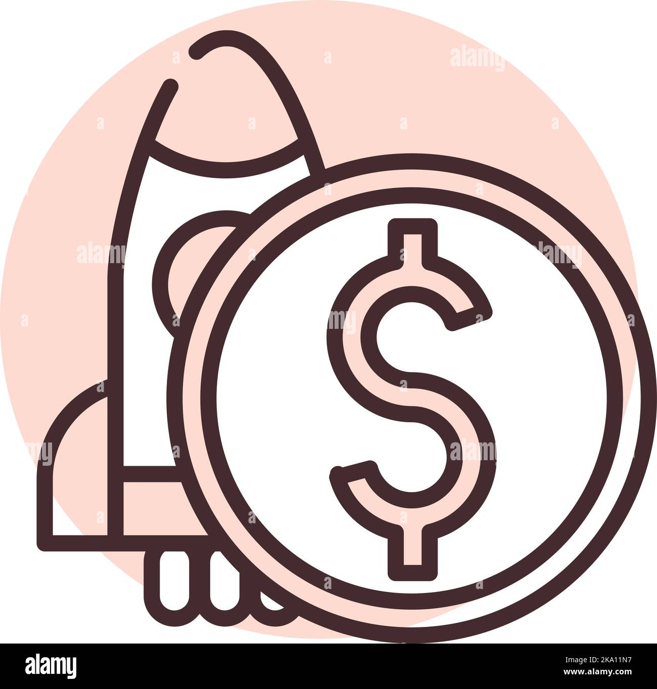 Investment start up, illustration or icon, vector on white background ...