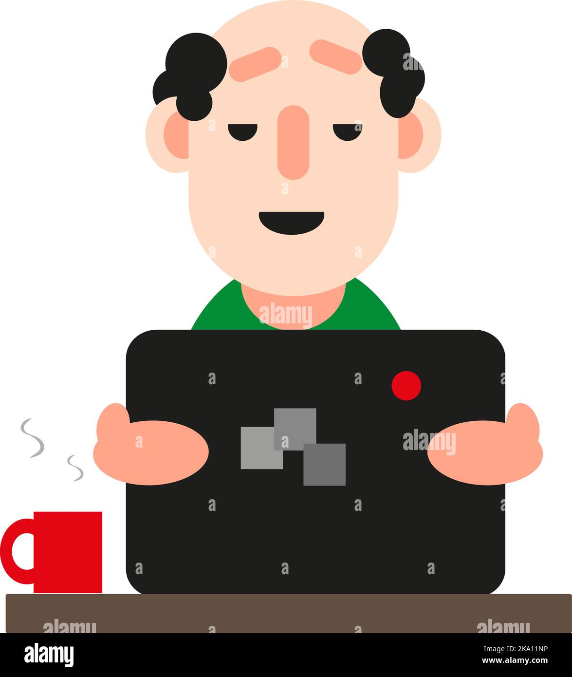 Male professional coffee on Stock Vector Images - Alamy