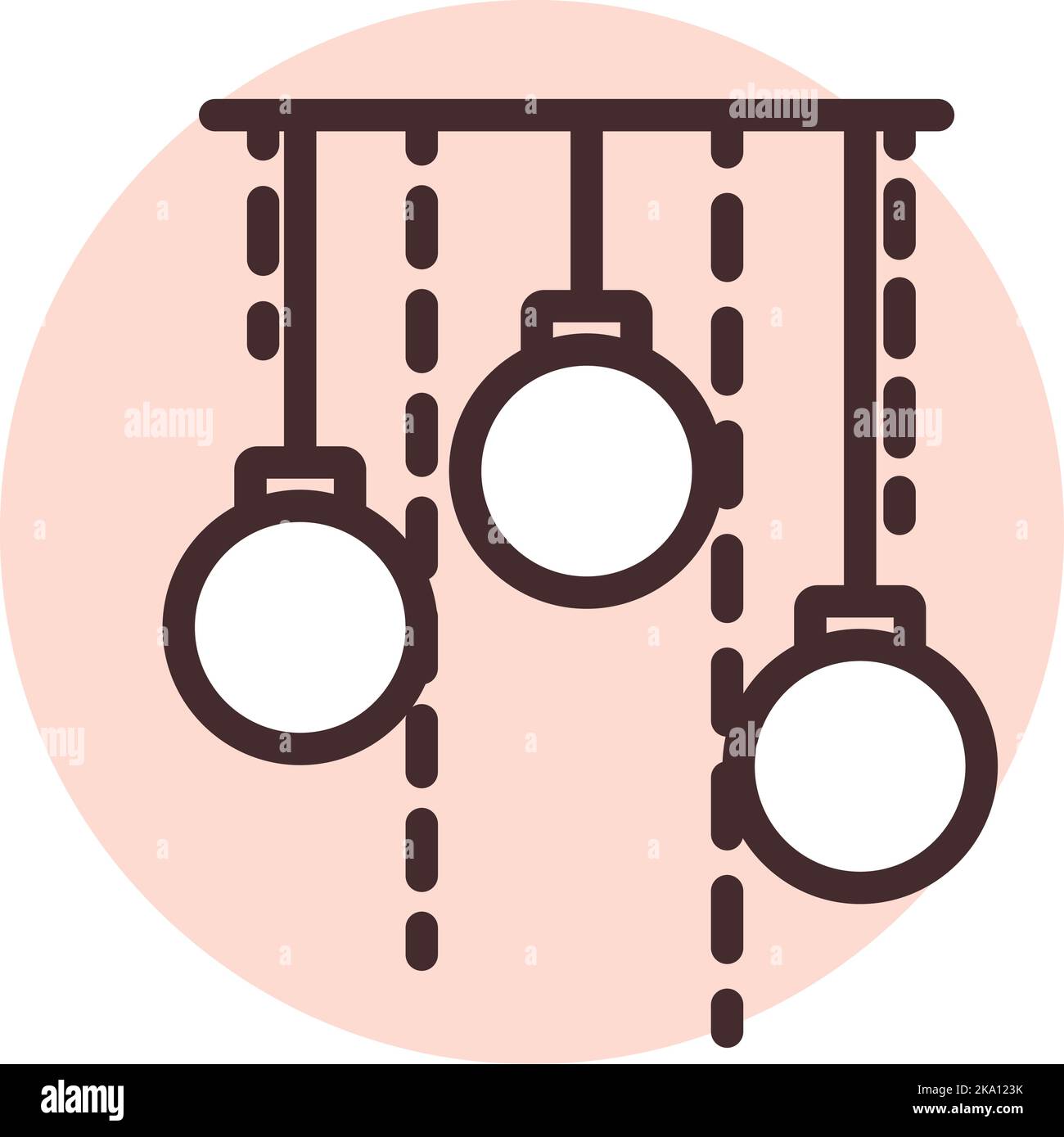 Light hanging lamps, illustration or icon, vector on white background ...