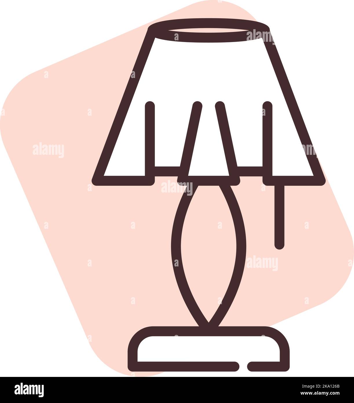 Light desk lamp, illustration or icon, vector on white background Stock ...