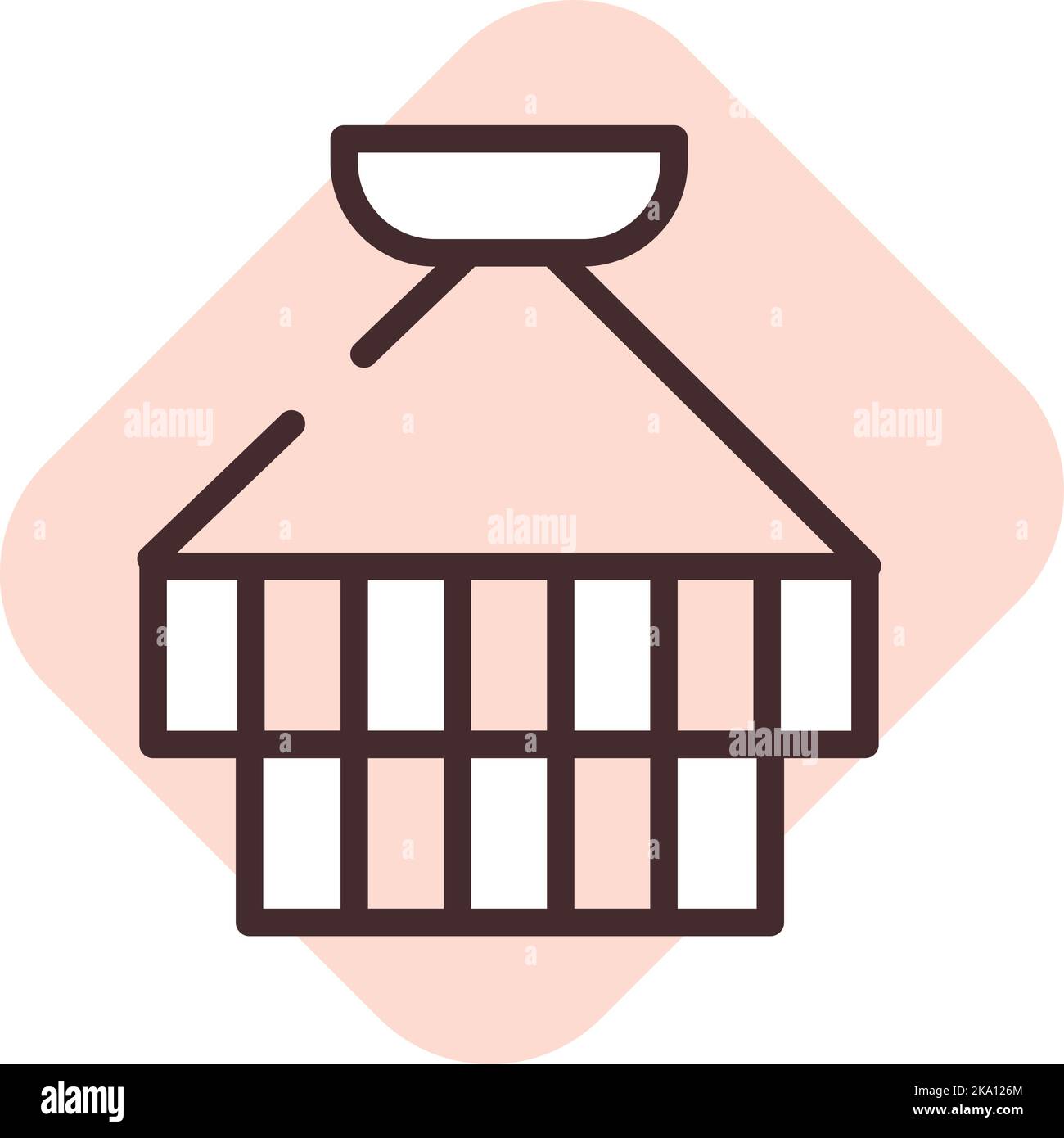 Light ceiling lamp, illustration or icon, vector on white background ...