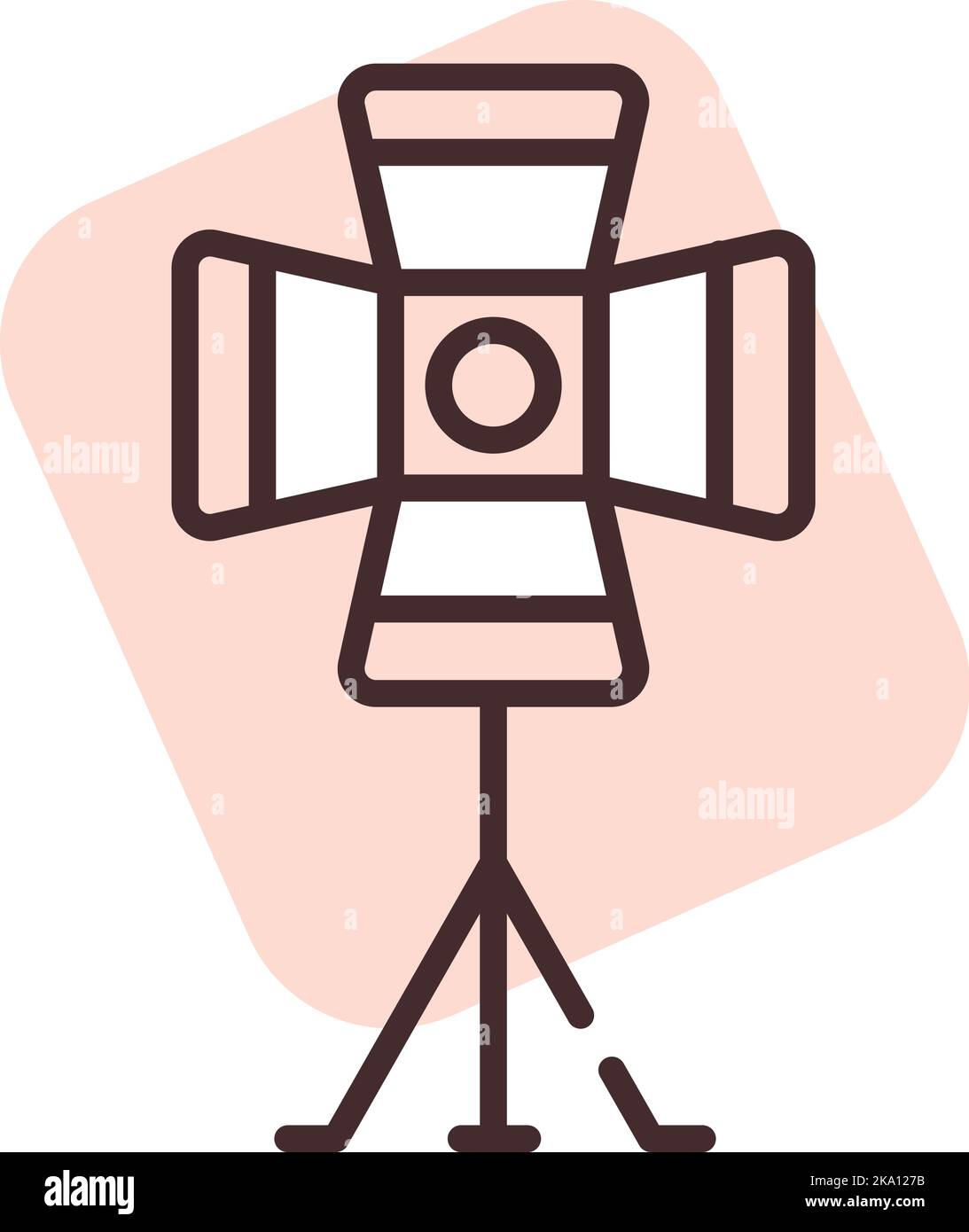 Stage projector icon white Cut Out Stock Images & Pictures - Alamy