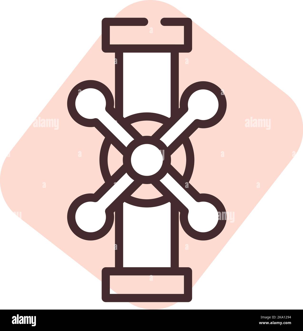 Manufacture pipe, illustration or icon, vector on white background ...