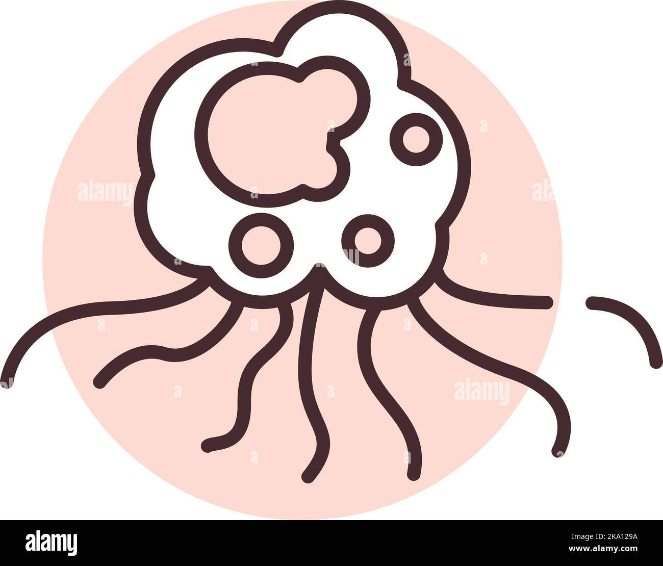 Medical cancer, illustration or icon, vector on white background Stock ...