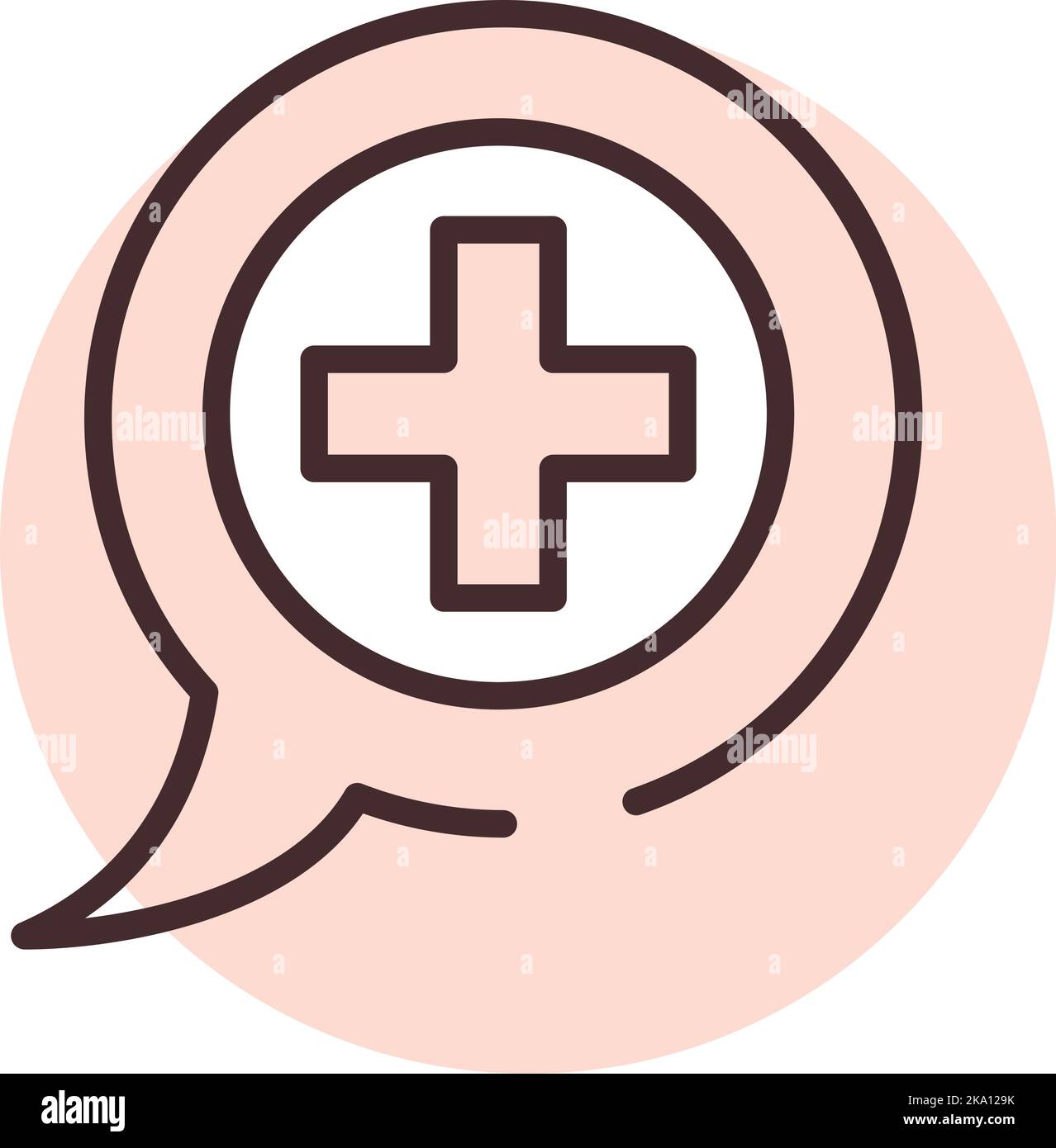 Medical chat, illustration or icon, vector on white background Stock ...