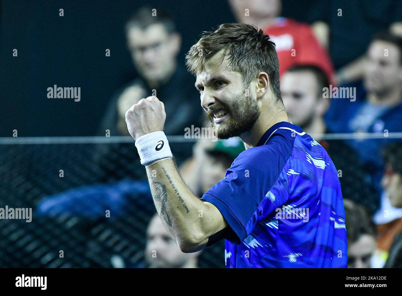 Corentin Moutet of France during the Rolex Paris Masters, ATP Masters 1000 tennis tournament, on ...